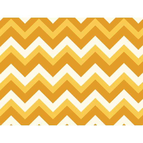 Bless International Chevron Shower Curtain Pattern Bathroom Decor Gold